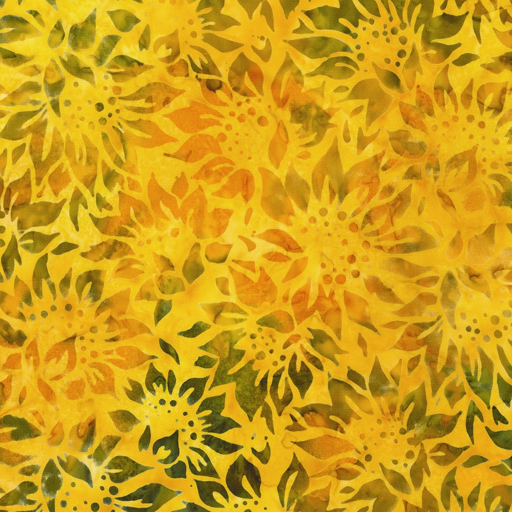 Celebrate Fall Sunflower- Hand dyed Indonesian Batik 100 % fine cotton ...