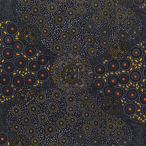 Women Collecting Water Yellow - Designed by Christine Doolan – Fabrilish